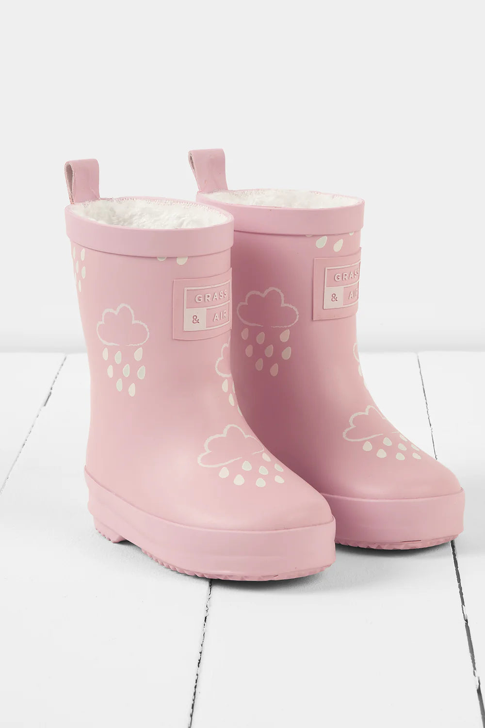Grass & Air - Colour Changing Kids Wellies with Teddy Fleece Lining ...