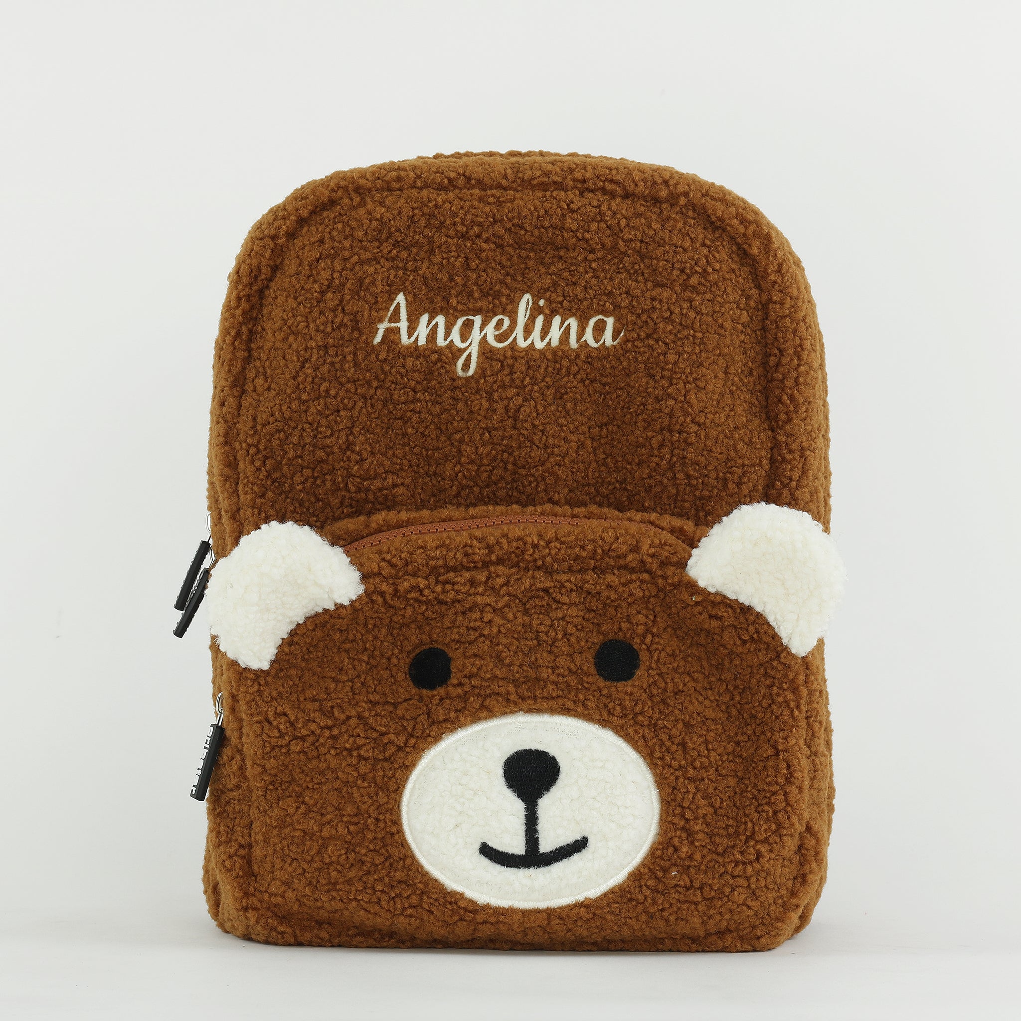 Personalised Kids Fluffy Teddy Backpack - Caramel – Mimibear