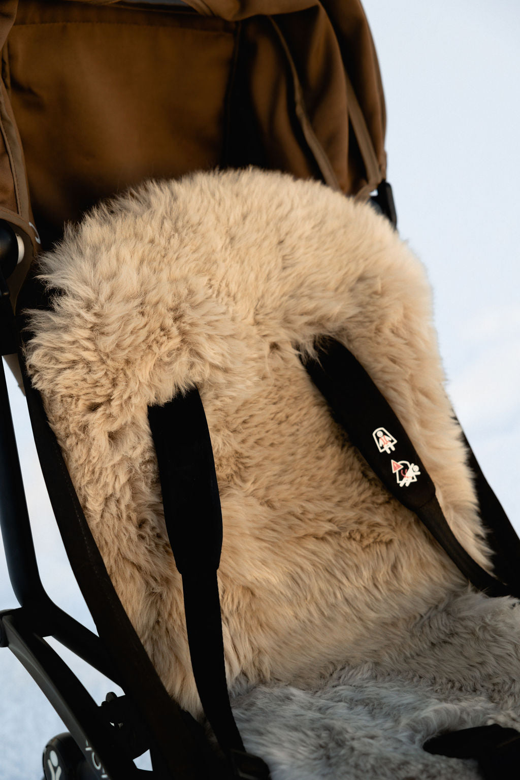 Naturally Sheepskins Deluxe Sheepskin Pramliner- Taupe – Mimibear